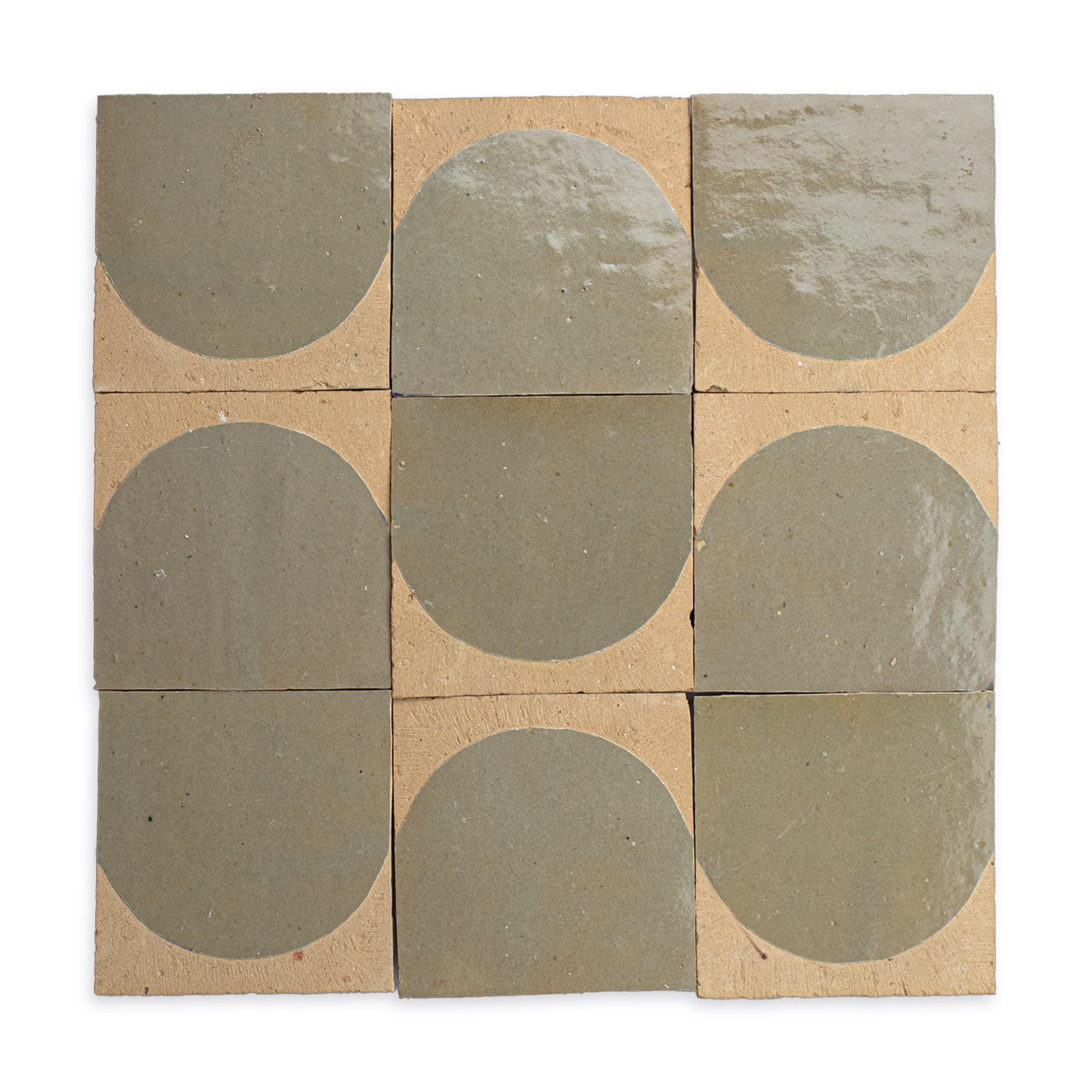 Chiseled 4x4 Half-moon Earth Zellige Tile Sample - Etsy