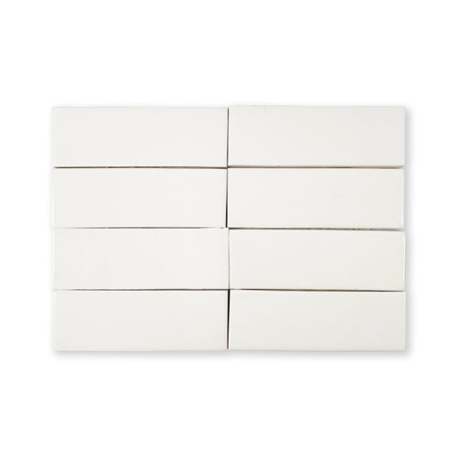 Handmade Brick 2x8 Snow White Matte Subway Tile - Etsy
