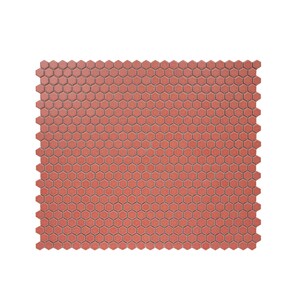 Sienna Red 1" Hexagon Matte Porcelain Mosaic Tile - 4x4 Size Swatch ...