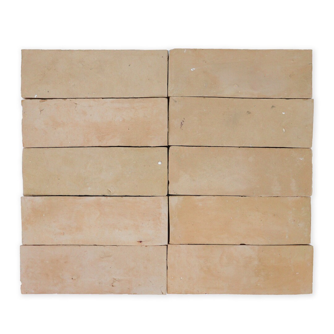 Handmade Moroccan Zellige 2x6 Unglazed Natural Terracotta Tile - Sample ...