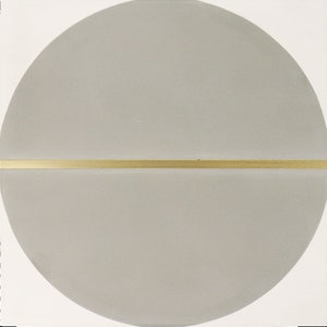 Half Moon® Grey Cement Tile With Brass Inlay - Sample - Etsy