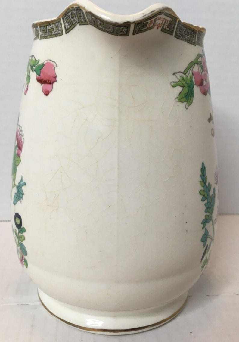 John Maddock & Sons Royal Vitreous Indian Tree Pitcher Made in England ...