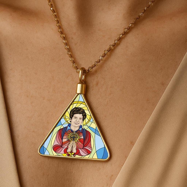 Carlo Acutis Medallion – Carlo Acutis Triangle Pendant – Handmade ...