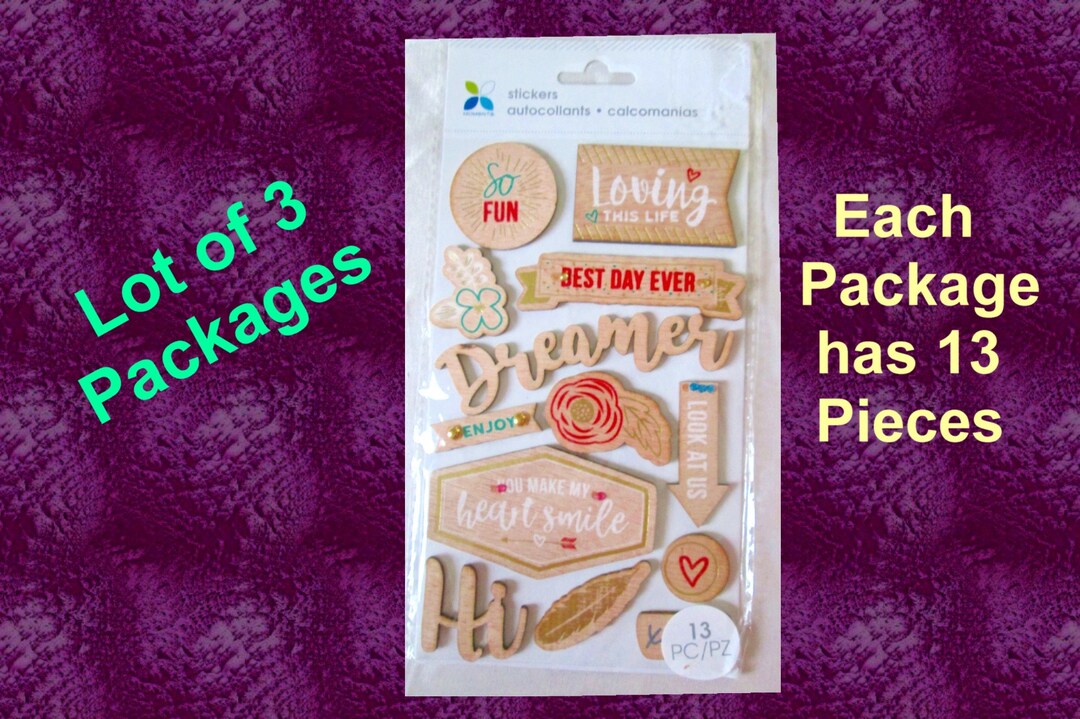 Momenta Stickers Wood DREAMER Best Day Ever New 2014 Inspirational ...