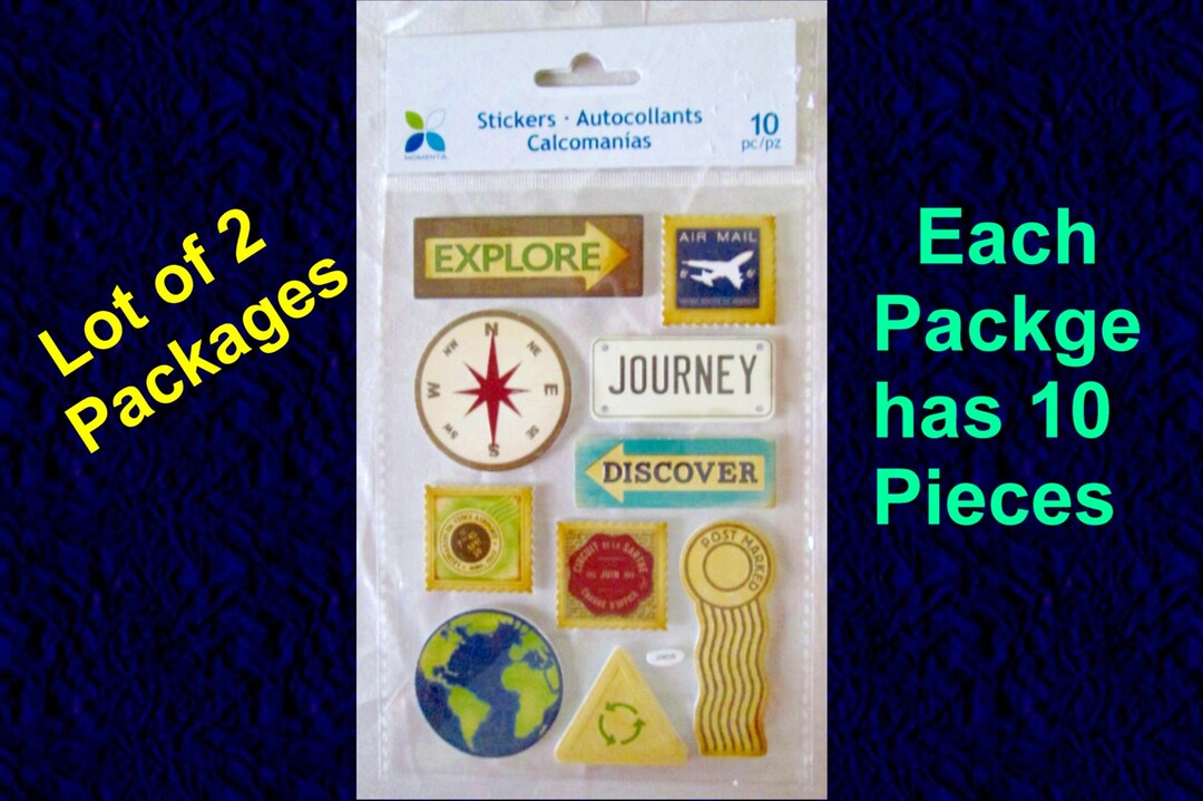 Momenta Stickers Wood TRAVEL JOURNEY Vacation New 2014 Scrapbook Album ...