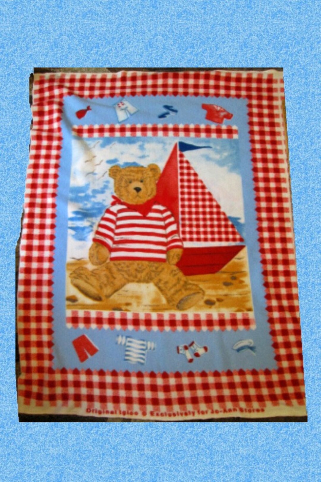 Sailor Teddy Bear Fleece Fabric Panel: 2004 Igloo Jo-ann Craft Quilt - Etsy