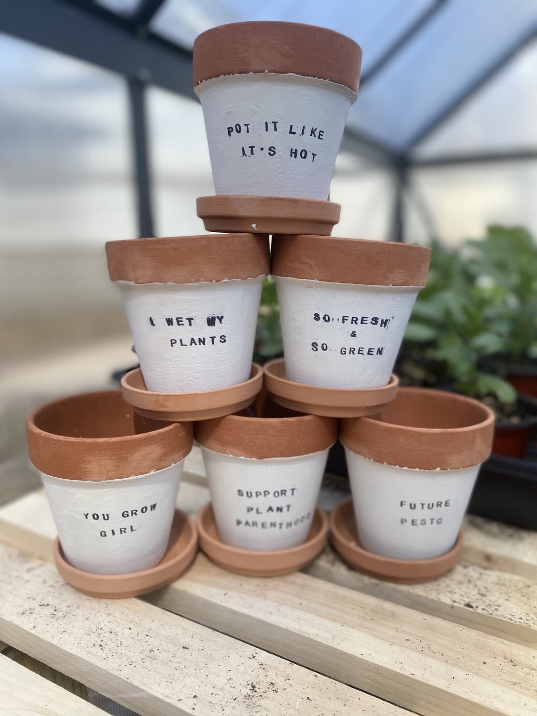 Plant Pots With Funny Pun Sayings - Etsy