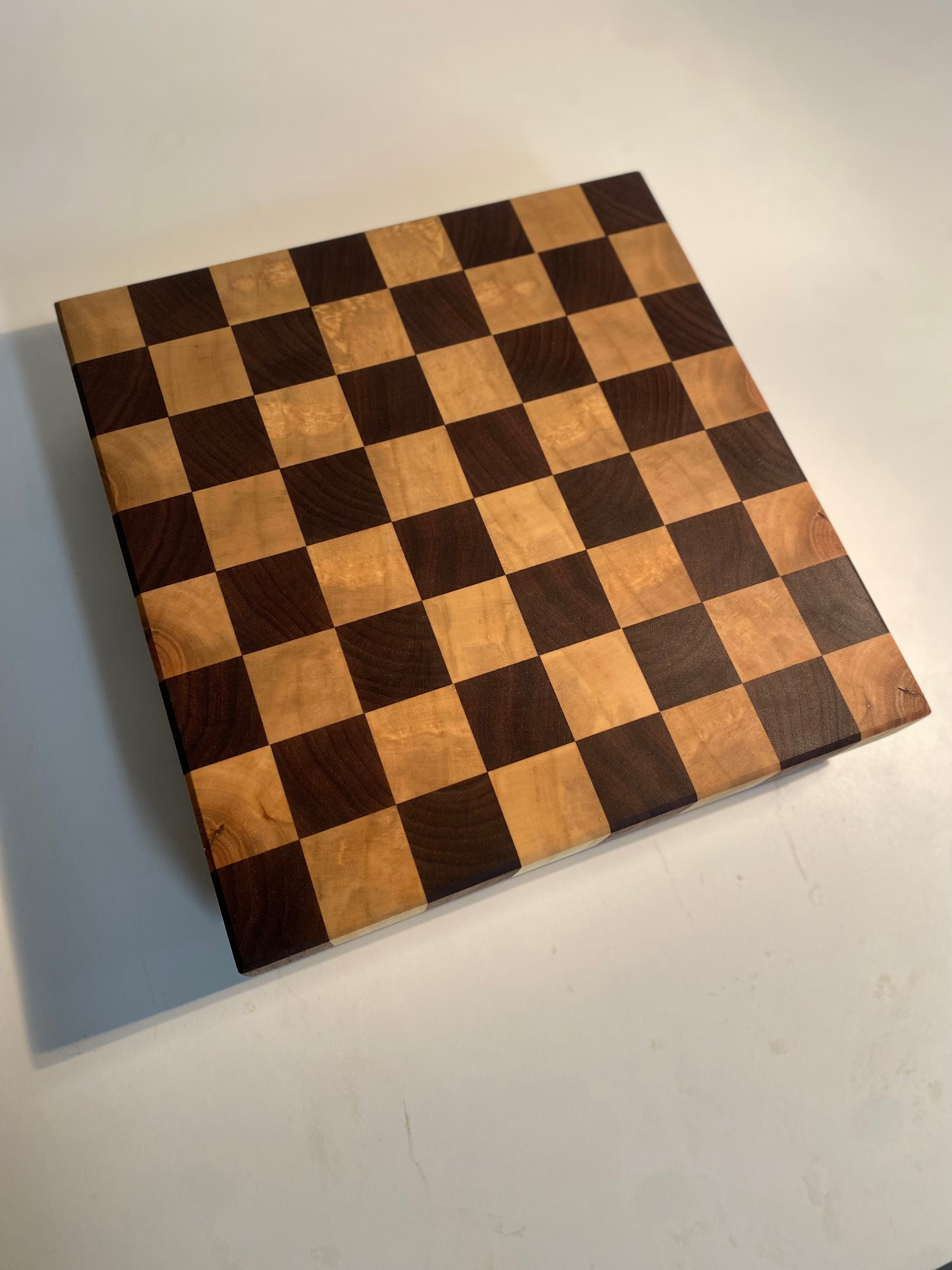 Black Walnut and Maple End Grain Checkered Cheese Board - Etsy