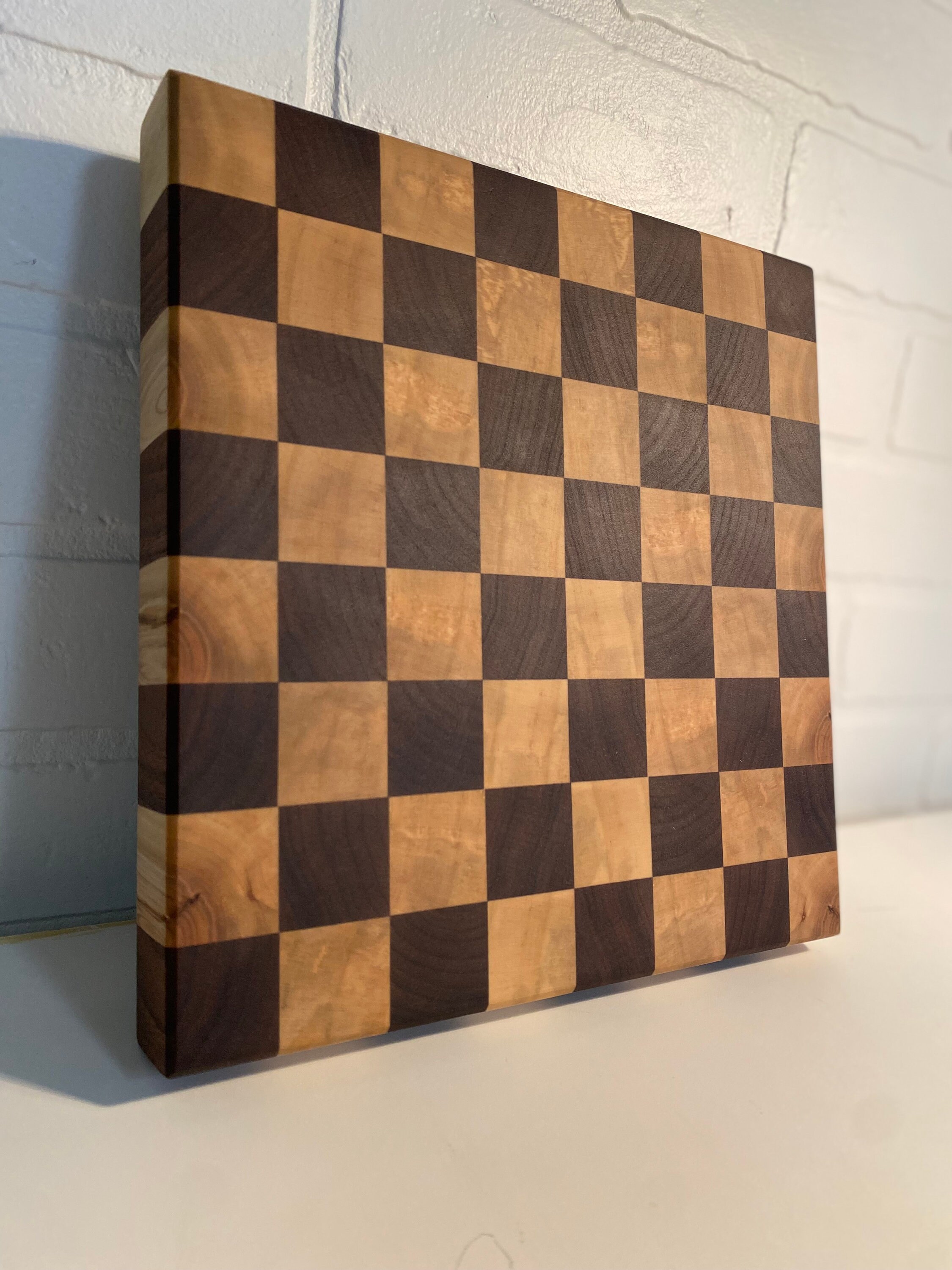 Black Walnut and Maple End Grain Checkered Cheese Board - Etsy