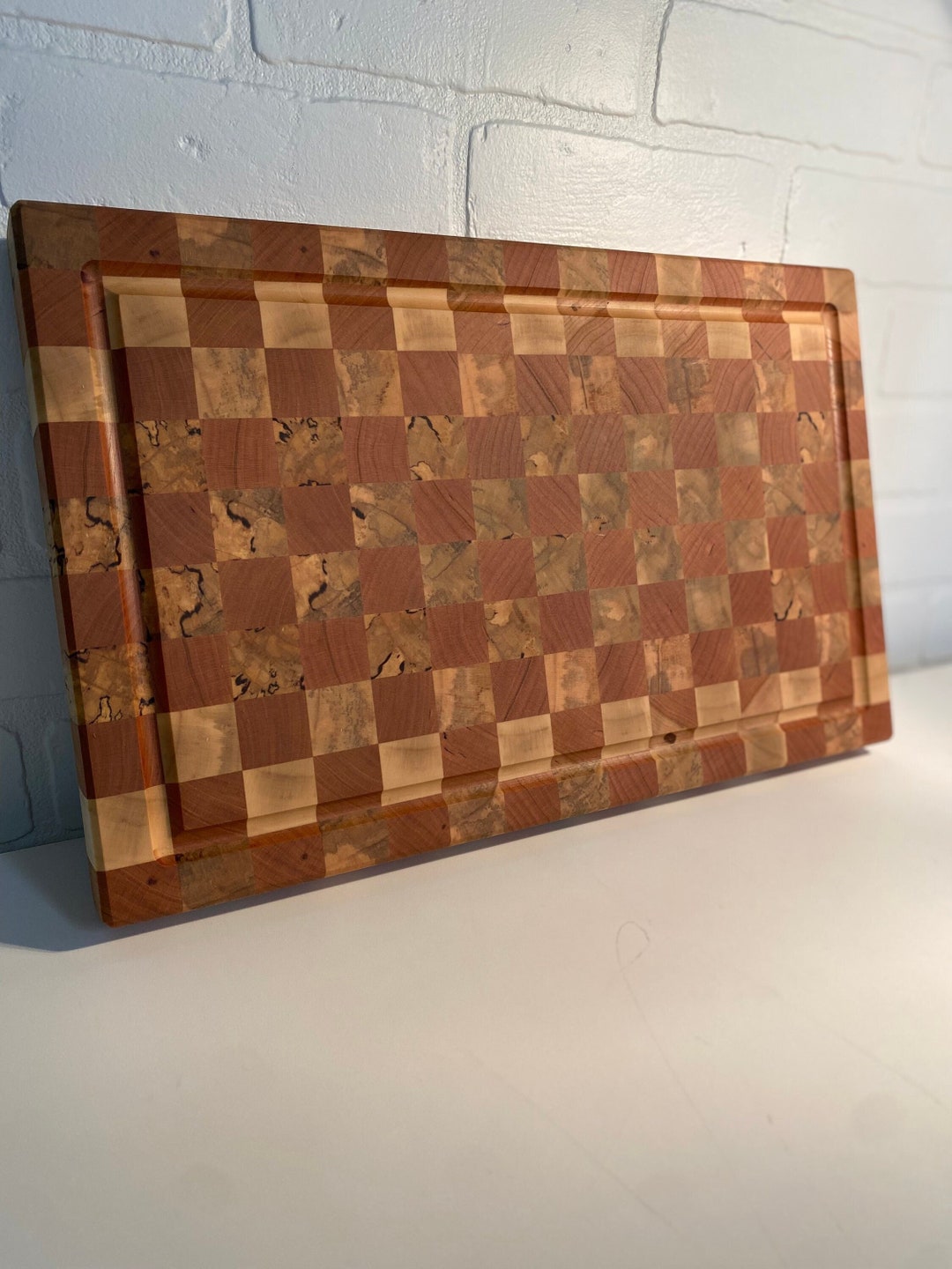 Cherry and Maple End Grain Cutting Board - Etsy