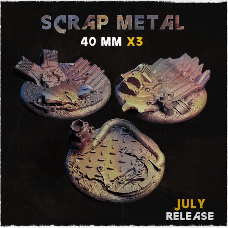 Scrap Metal - Resin Printed Wargaming Bases - Etsy