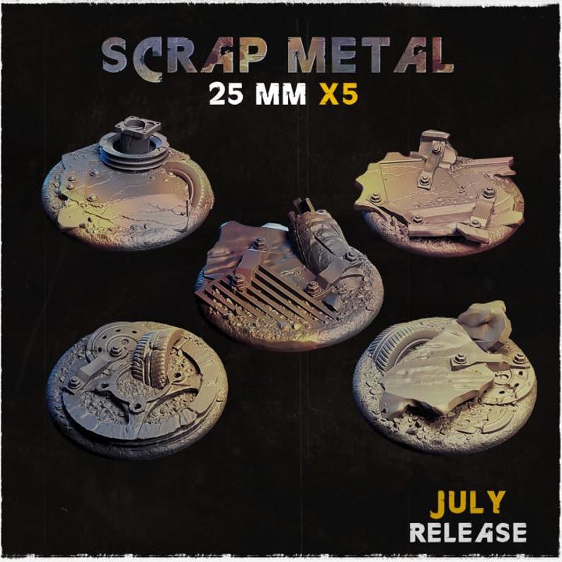 Scrap Metal - Resin Printed Wargaming Bases - Etsy