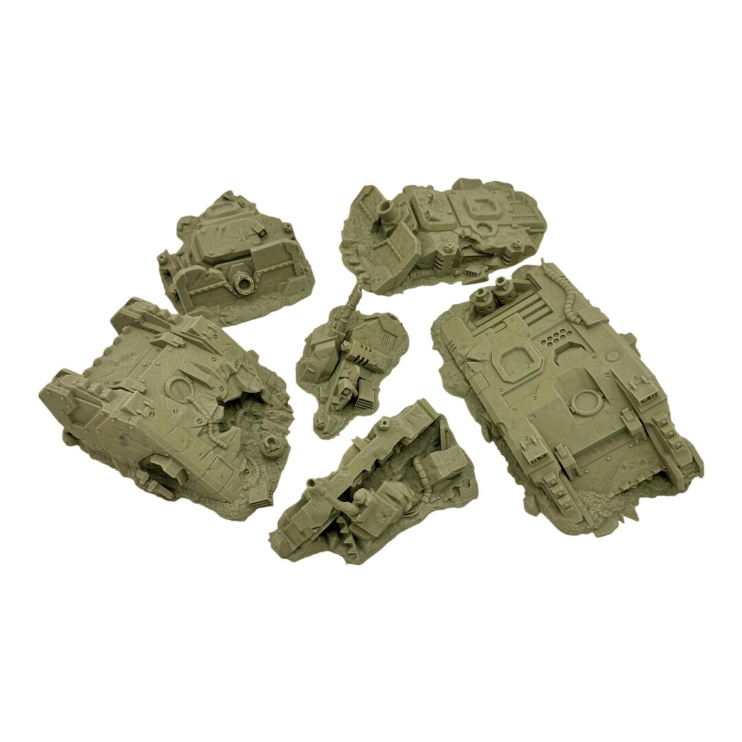 Grimdark Crashed Tanks / Txarli Factory / Legion and Wargame 3d Printed ...