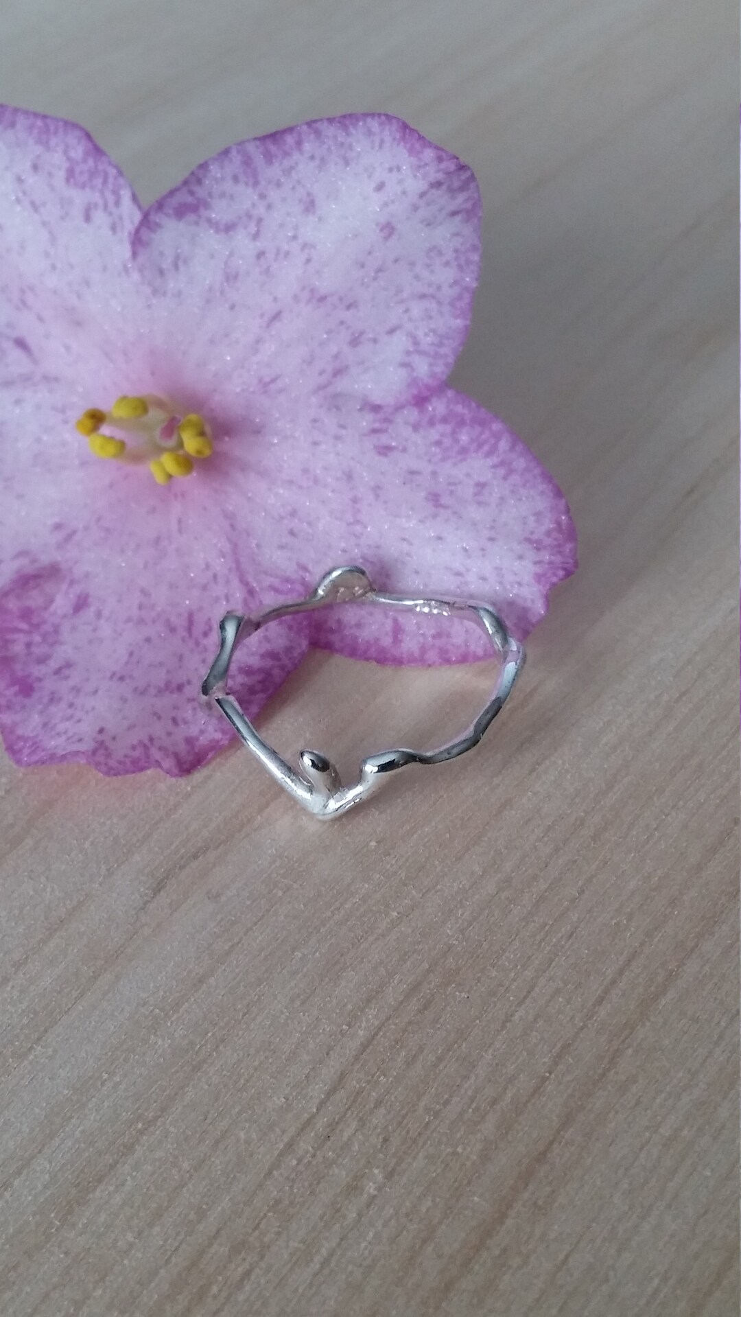 Delicate silver ring, Cool silver ring, Multi design ring, Organic ...