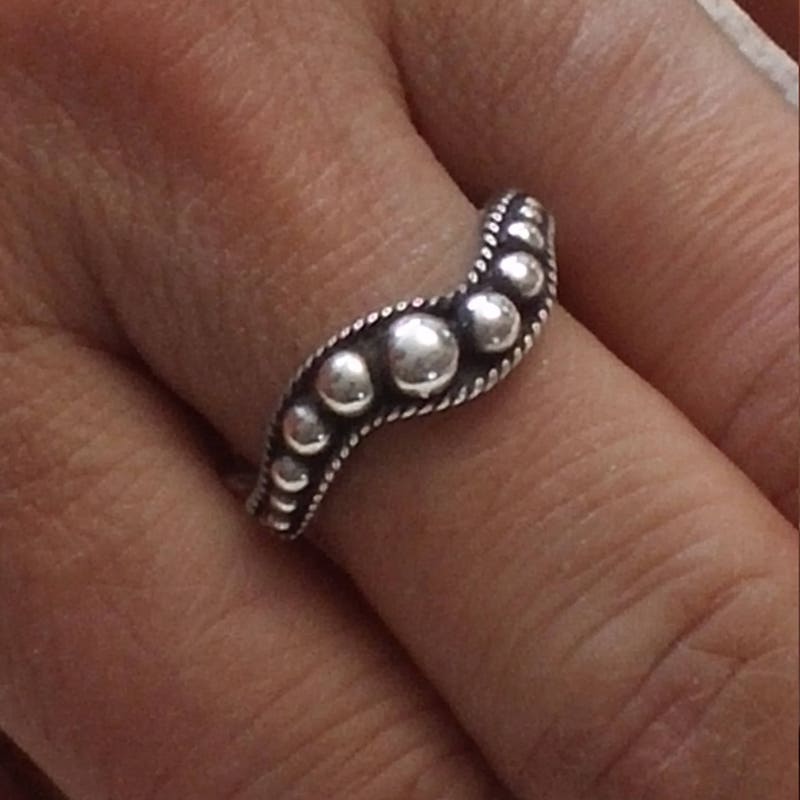 Oxidized Silver Ring - Etsy