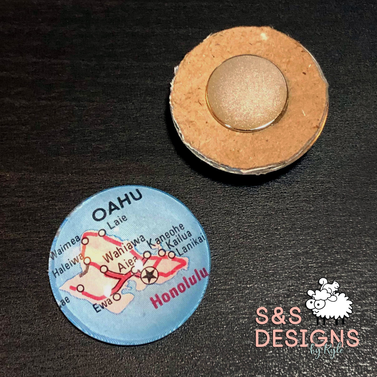 Custom Location Glass Dome Map Magnets | Etsy