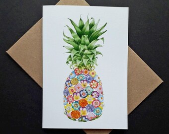 Pineapple Card | Etsy