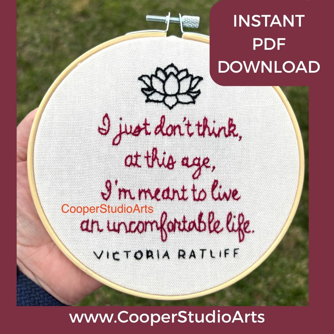 6" White Lotus Hand Embroidery Pattern PDF INSTANT Download, Hoop Art ...