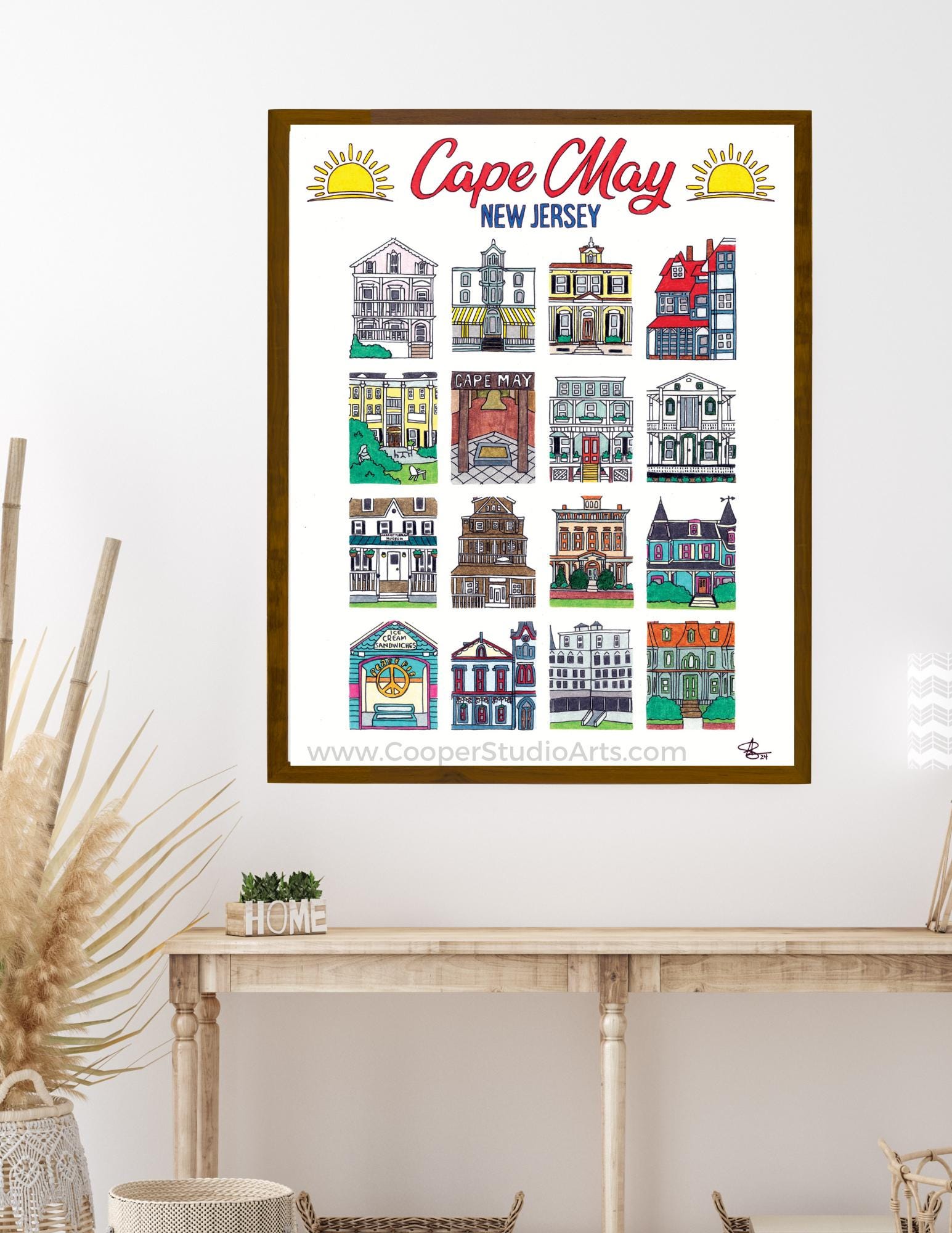 Cape May Architecture *PRINT* 11"x14" | Cape May Art | New Jersey Art ...