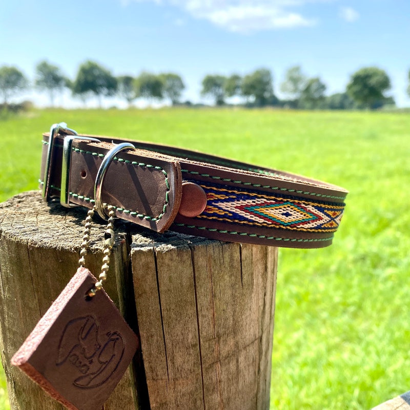 Brown Leather Collar - Etsy