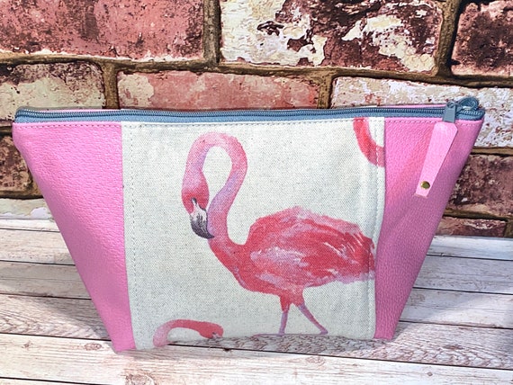 Ladies Travel Toiletry Bag Pink Flamingo Wash Bag Toiletry Bag Leather Travel Bag Flamingo Makeup Bag Cosmetic Bag Pencil Case Pouch Etsy UK