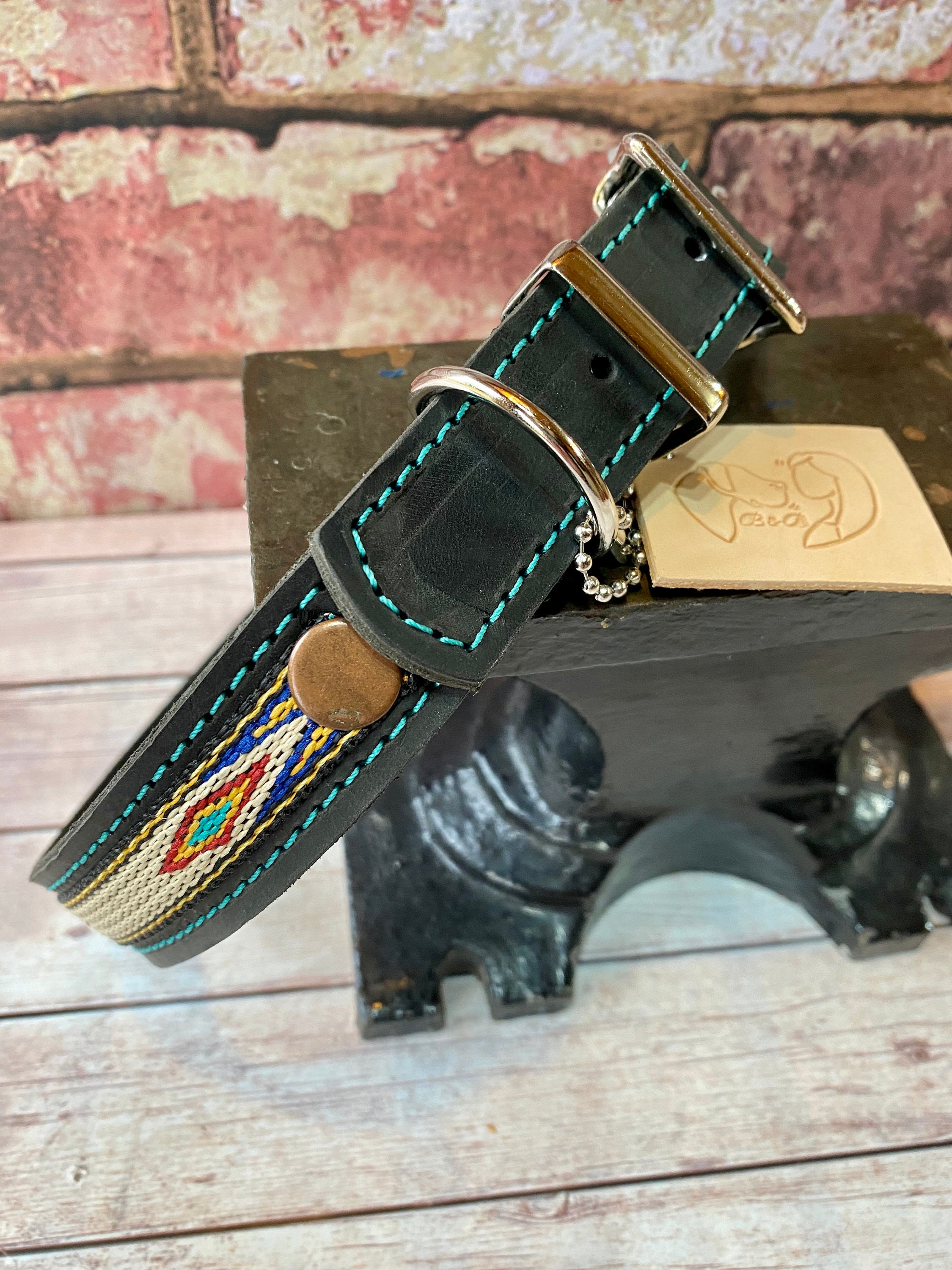 Leather Dog Collars/handmade Dog Collar/leather Collar/native American ...