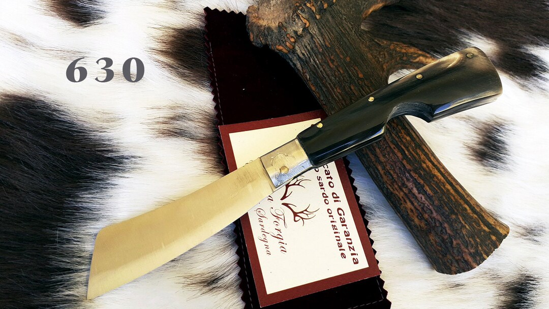 SARDINIAN HANDCRAFTED KNIFE, Classic Mozzetta or Cigar Cutter, Ram or ...