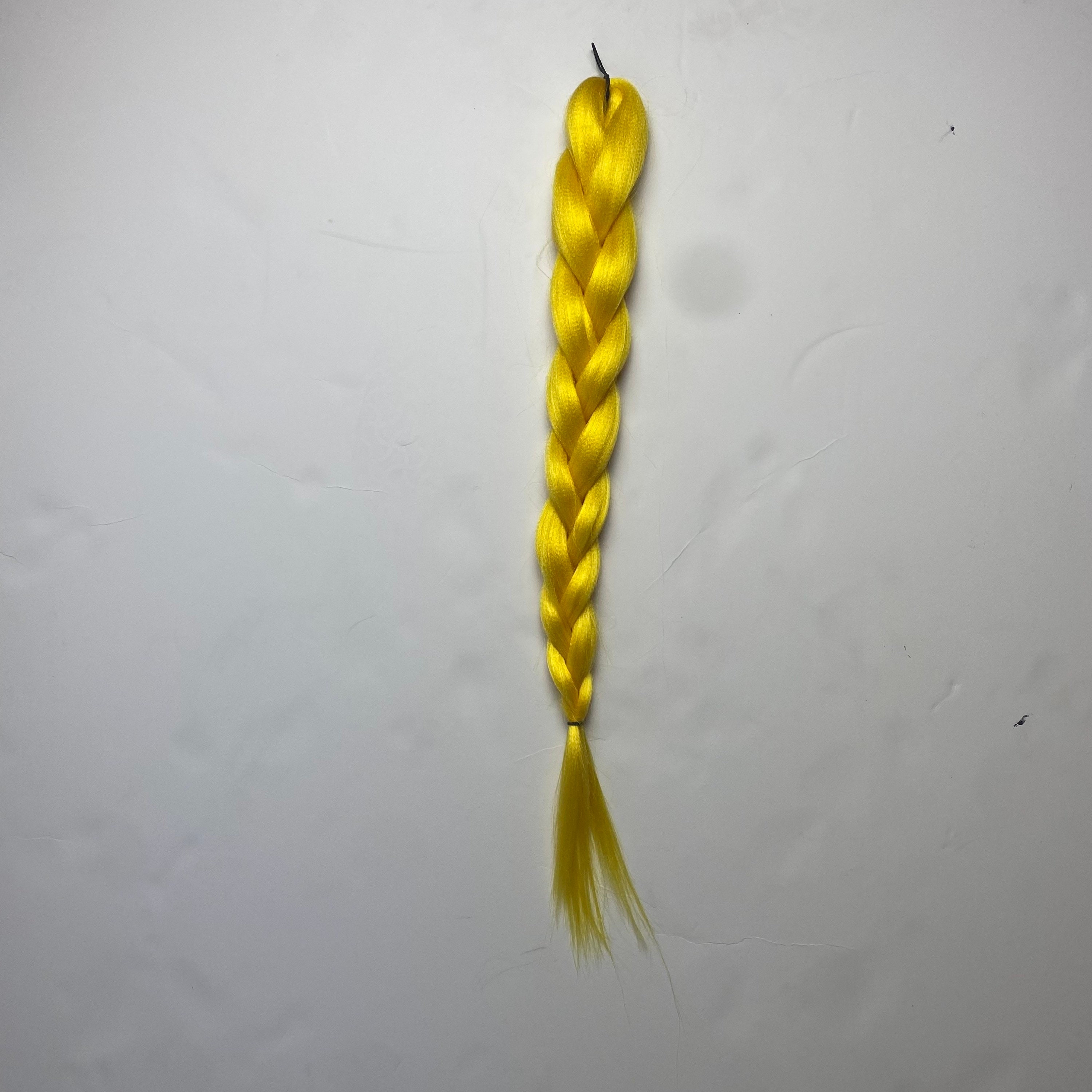 Yellow Synthetic Braiding Hair Pre Stretched Braiding Hair - Etsy