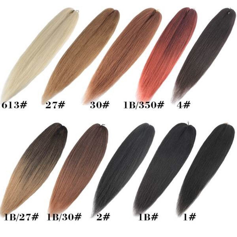 Natural Black Color 1B Braiding Hair Extensions Black Pre Stretched ...