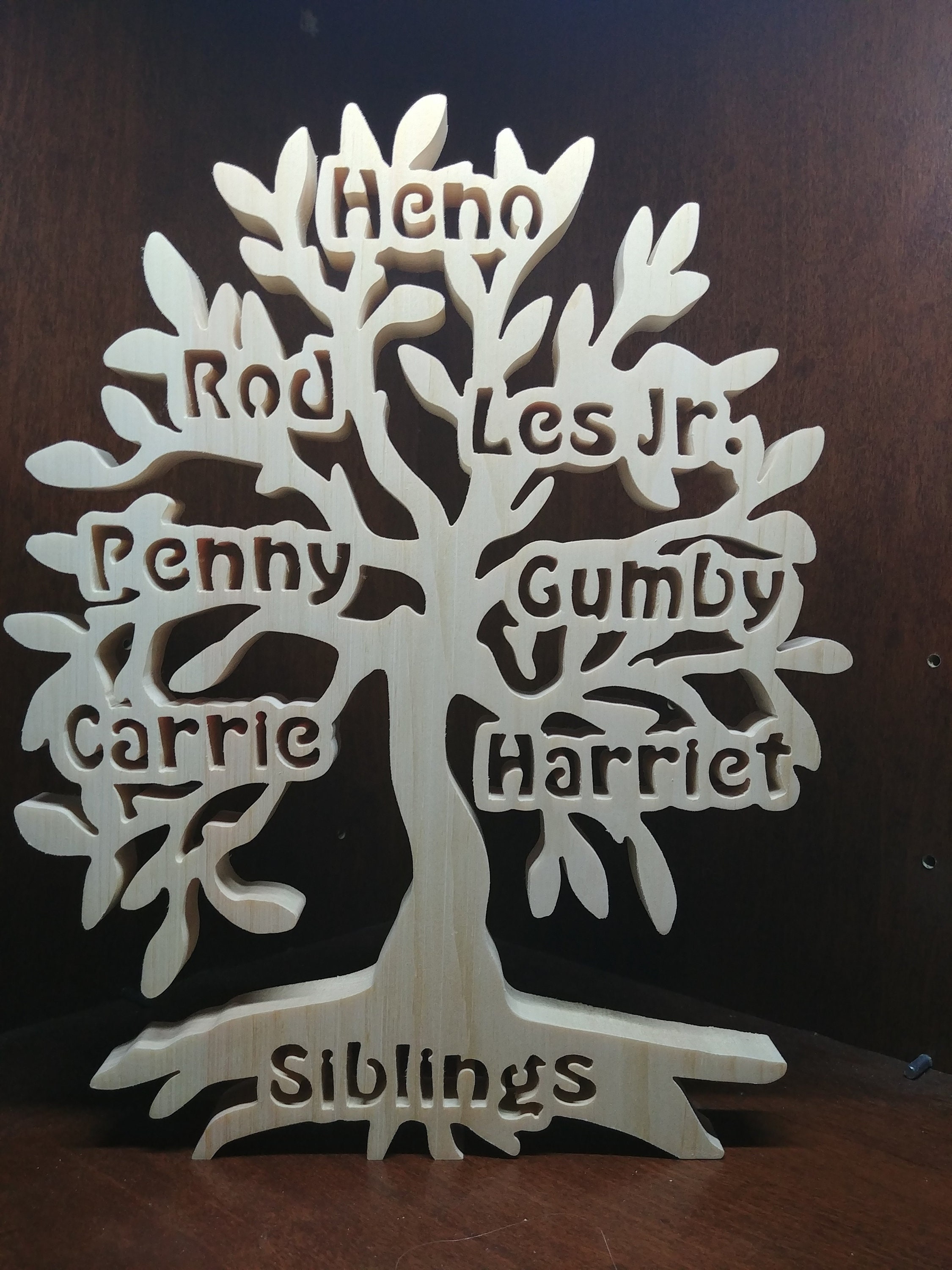 Personalized Natural Wood Family Tree - Etsy