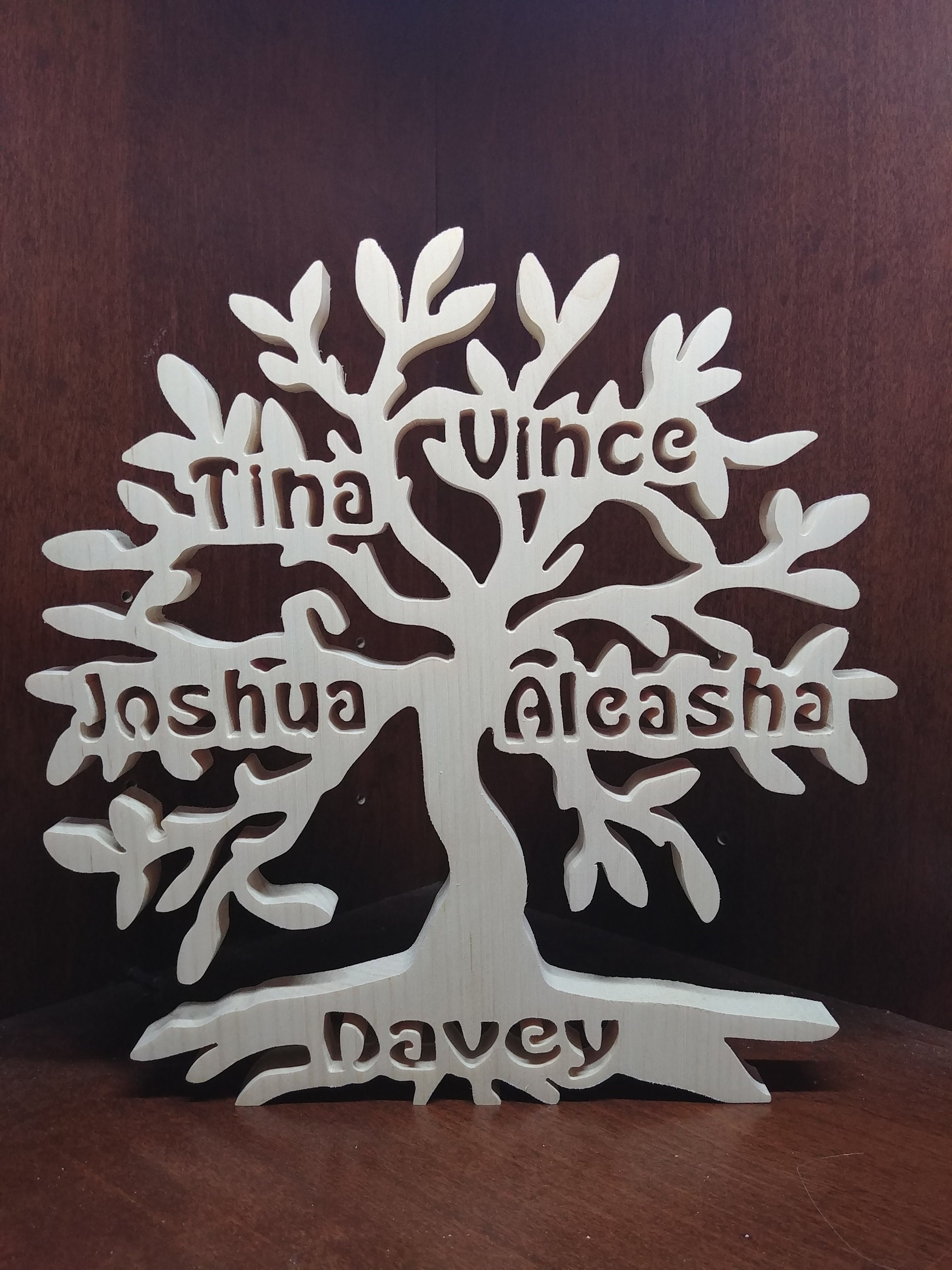 Personalized Natural Wood Family Tree - Etsy