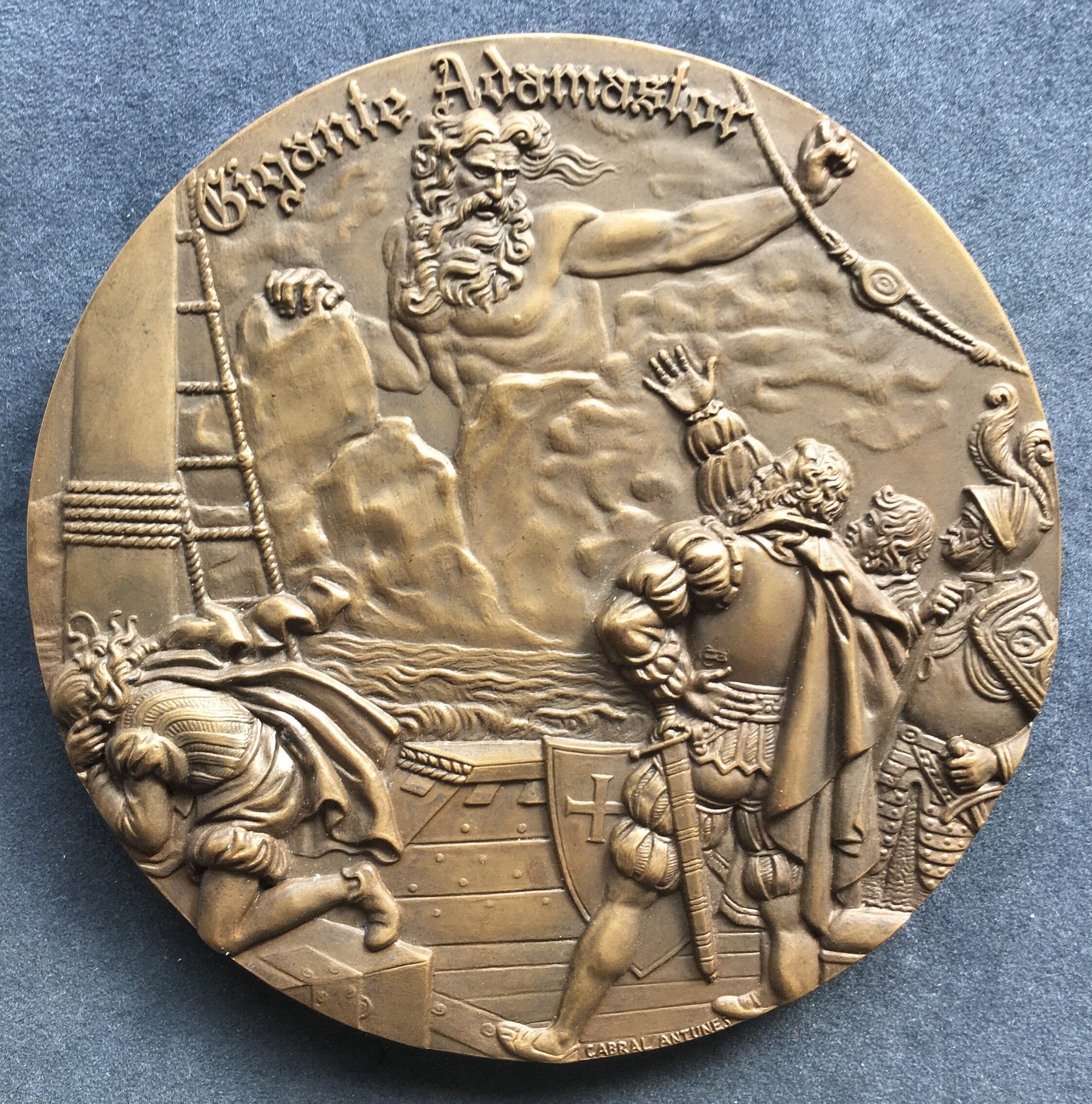 Beautiful Antique and Rare Bronze Medal With High Reliefs of the Giant ...