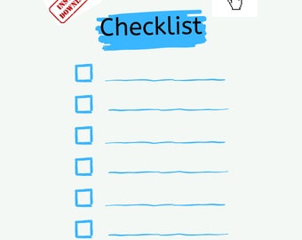 Simple Check List Printable Instant Download - Etsy