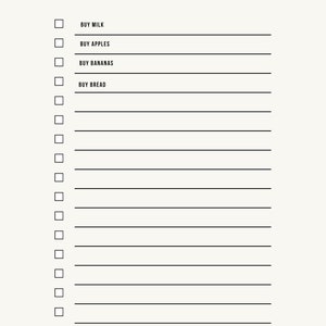 Simple Check List Printable Instant Download - Etsy