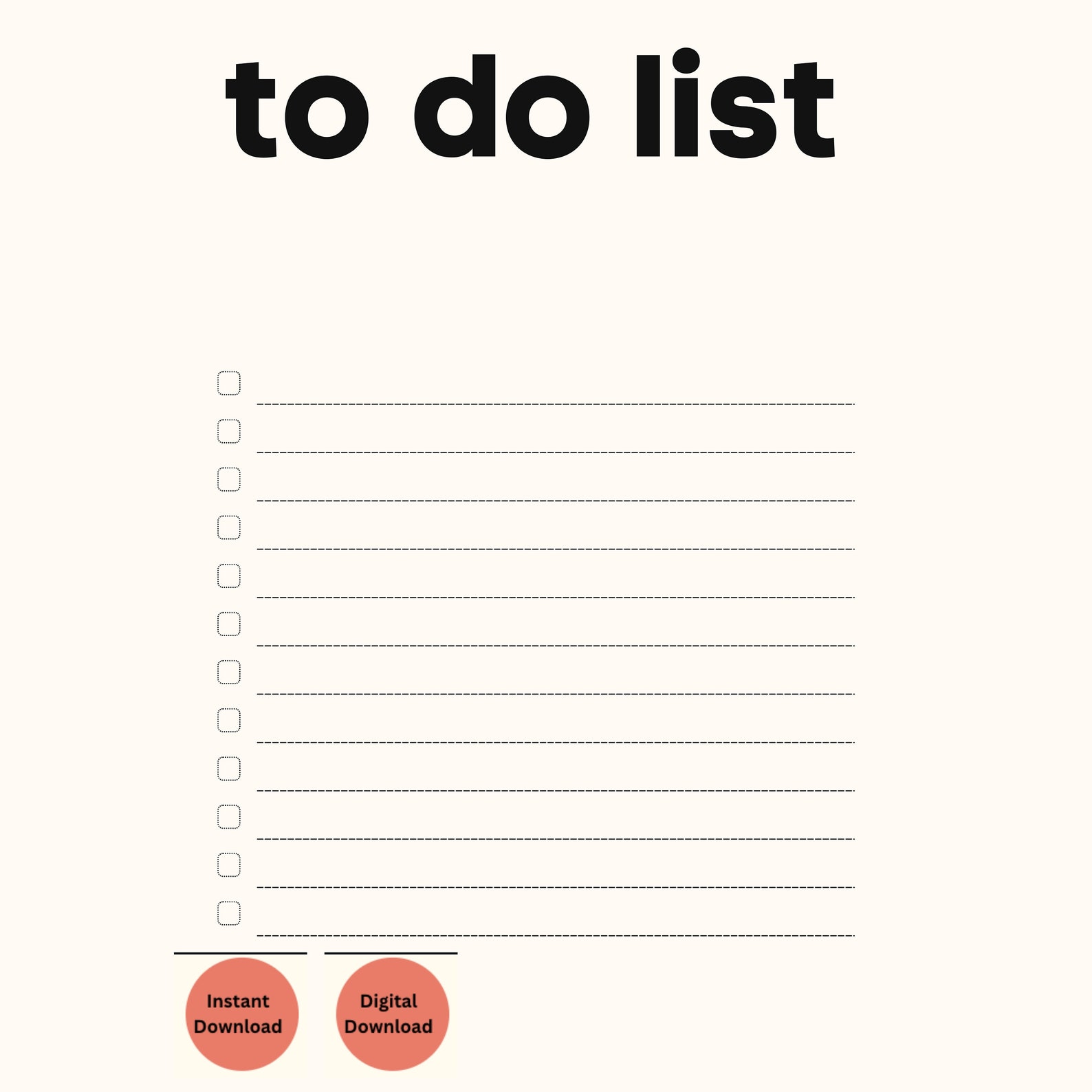 Simple Check List Printable Instant Download - Etsy