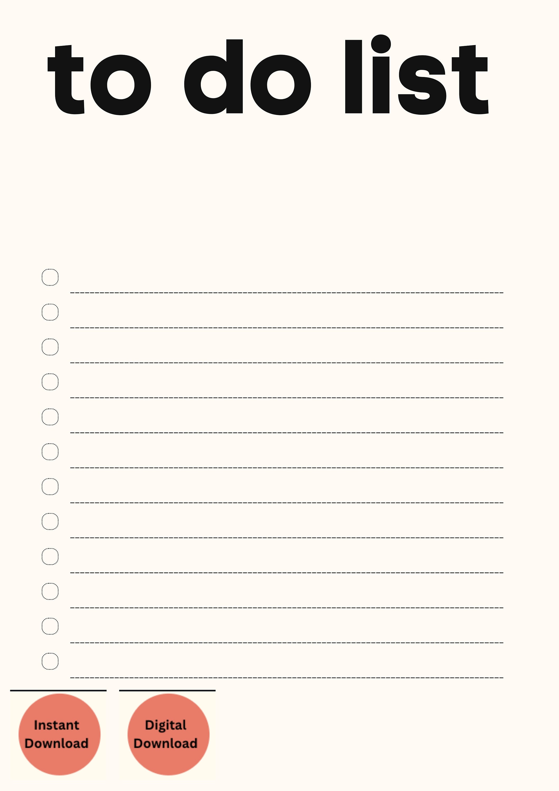 Simple Check List Printable Instant Download - Etsy