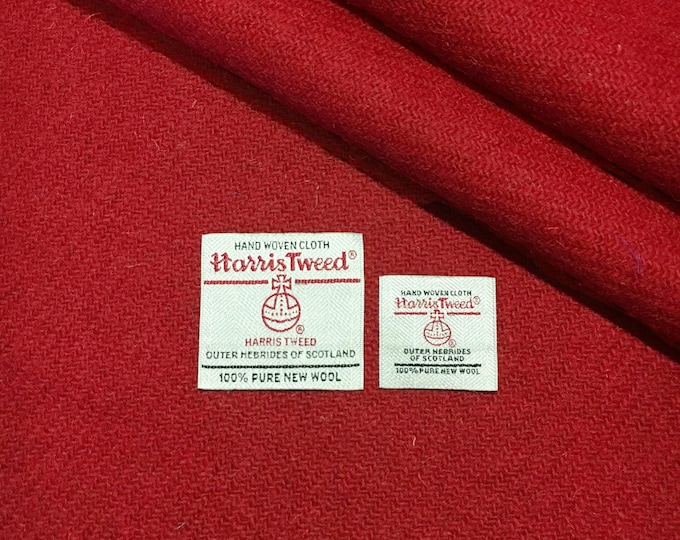 Harris Tweed Fabric, Deep Red Harris Tweed, Deep Red, Black Flecks, 100 ...