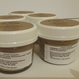 Diatomacepus Earth Toothpaste 4 Fl. Oz. - Etsy