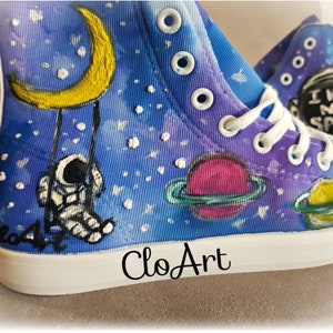Painted Sneakers I Need More Space Galaxy Sneakers Cosmos Shoes Galaxy ...