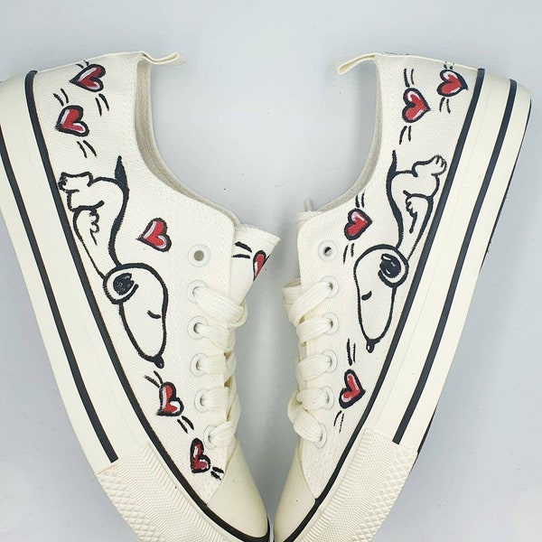 Snoopy Sneakers - Etsy