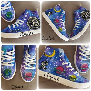 Painted Sneakers I Need More Space Galaxy Sneakers Cosmos Shoes Galaxy ...