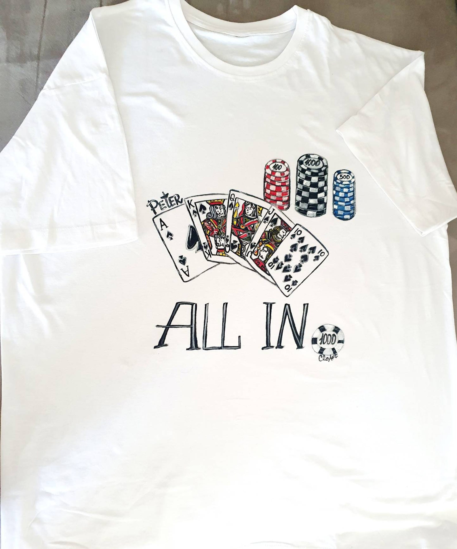 Customized Poker T-shirt, Poker T-shirt, Poker Gift, Cards Gift, Royal ...