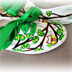 Painted Owl Sneakers, Decorated Owl Sneakers, Owl Lovers Shoes, Love ...