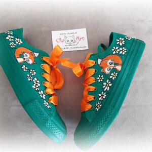 Painted Fox Sneakers, Sweet Fox Shoes, Love Fox Gift, Foxy Sneakers ...