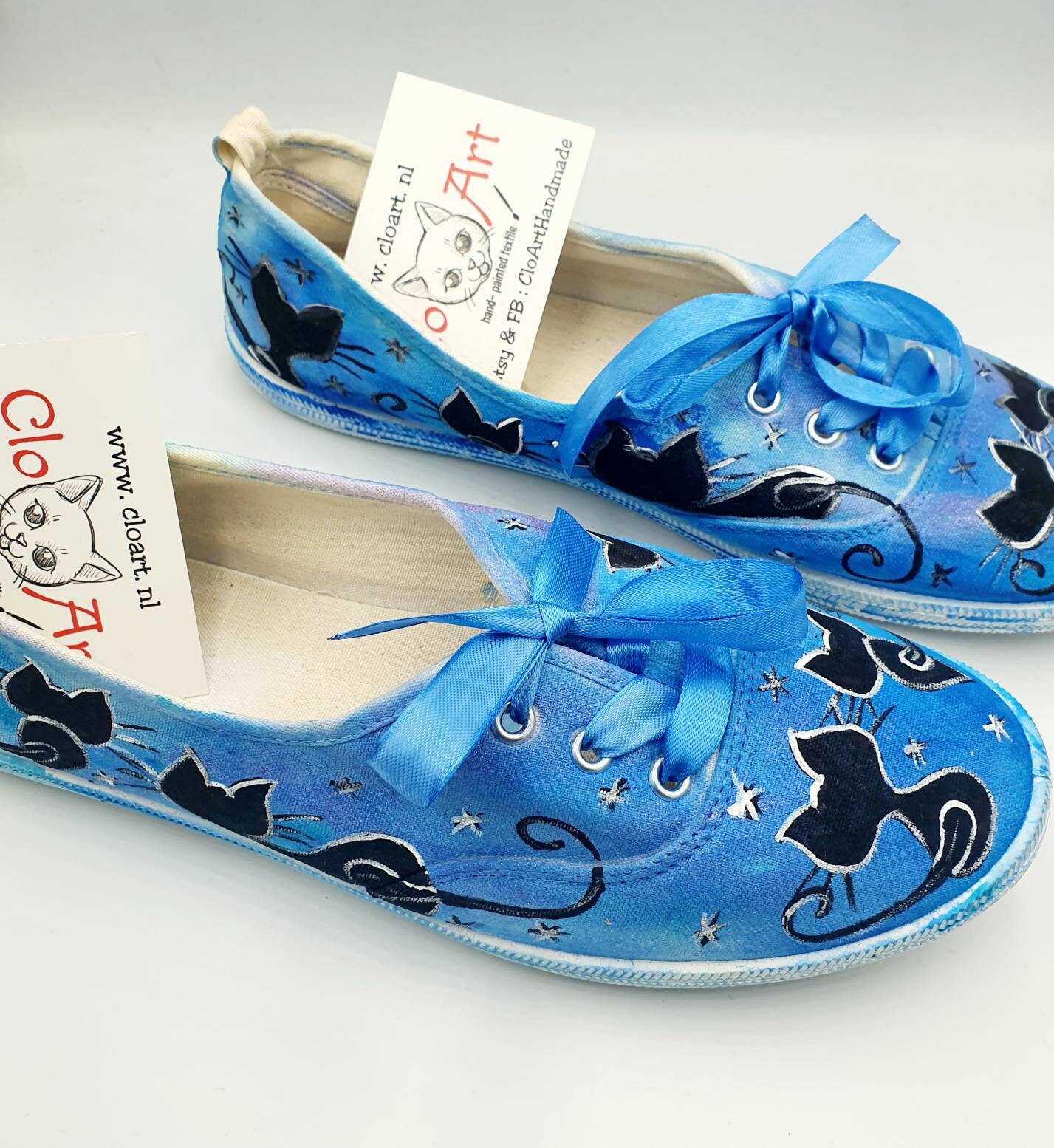 Painted Galaxy Cat Sneakers Cats Sneakers Black Cats Shoes - Etsy UK