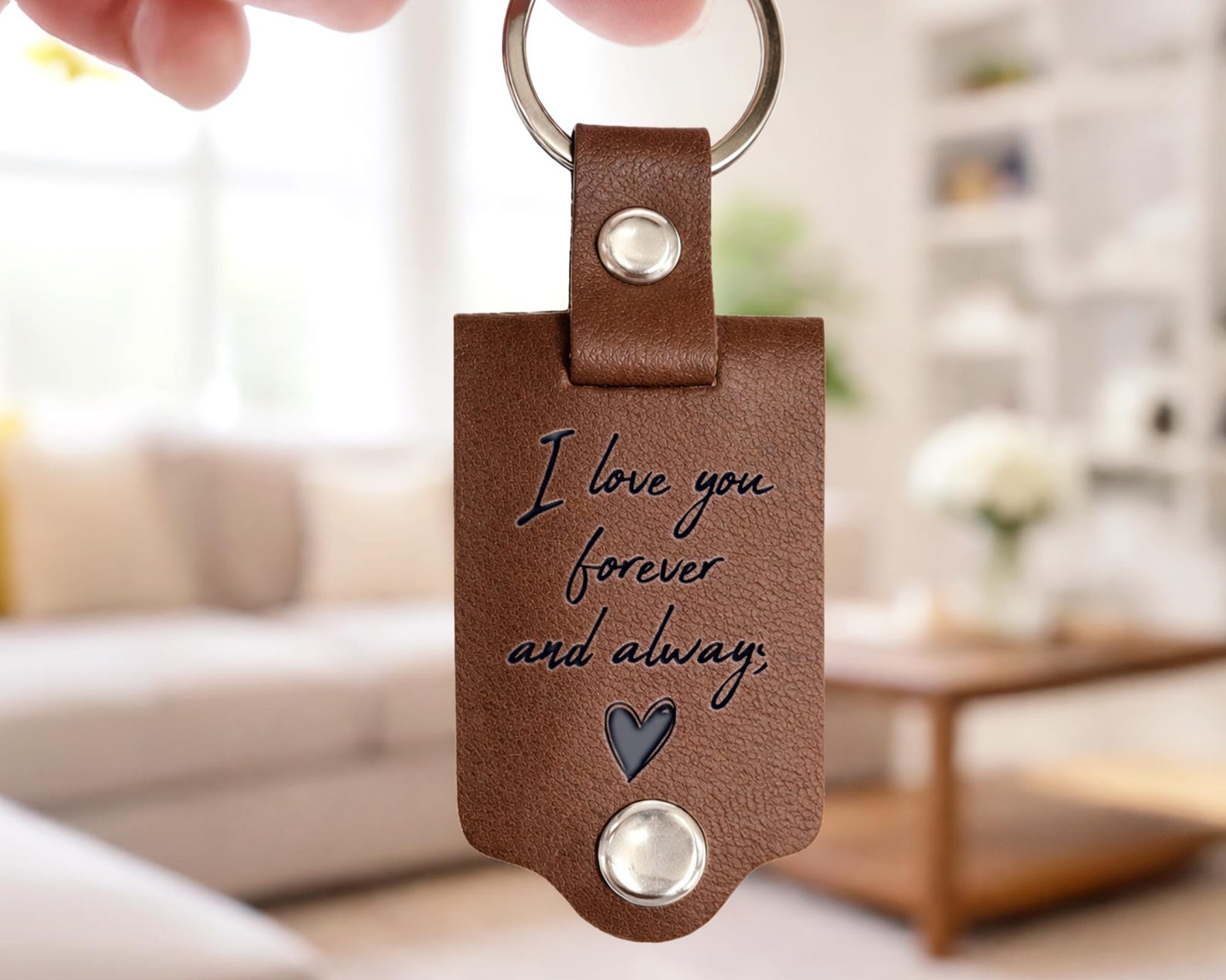 Personalized Leather Photo Keychains Gifts for Him, Gift for Boyfriend ...