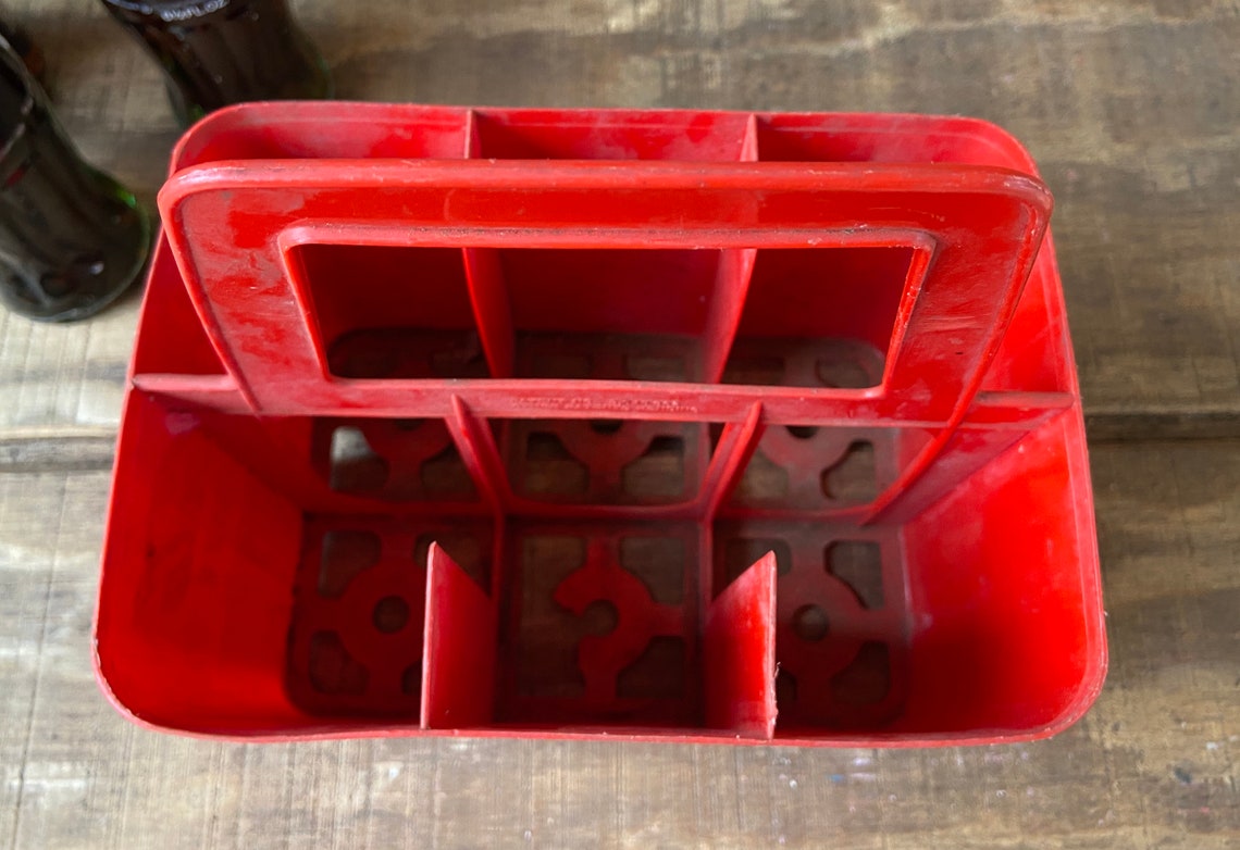 Coke case Coca Cola plastic case with 6 full 1 pint coke | Etsy