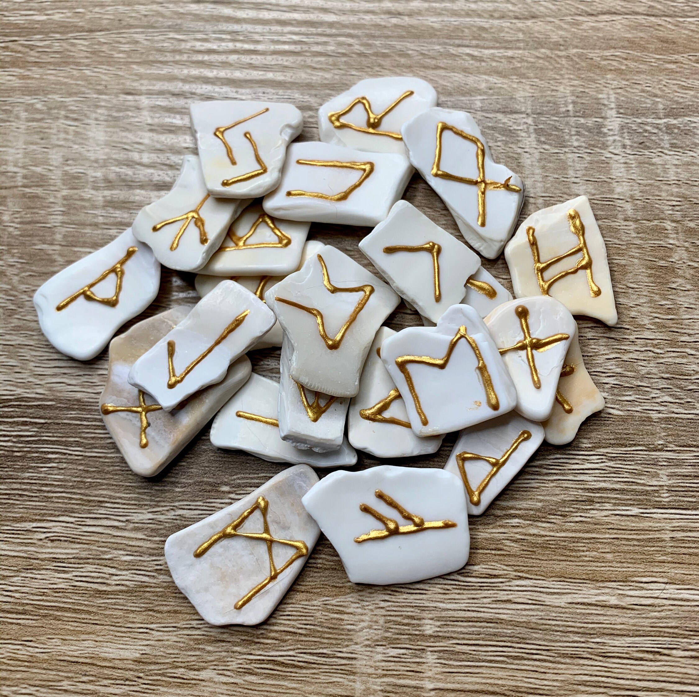 Seashell Elder Futhark Rune Sets assorted Colors. Sensory - Etsy