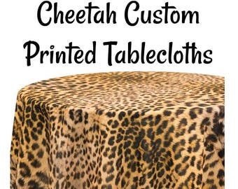 Cheetah Tablecloth | Etsy