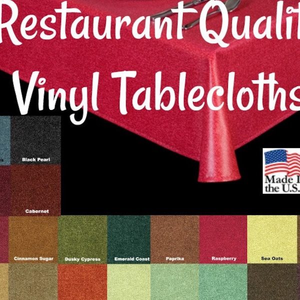 Vinyl Tablecloths 9819 Commercial Grade Vinyl Tablecloth Restaurant ...